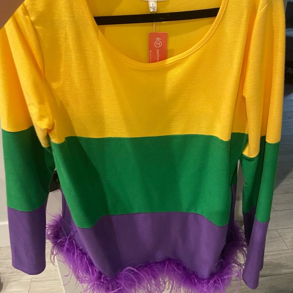 BiBi | Tops | Mardi Gras Long Sleeve Shirt | Poshmark
